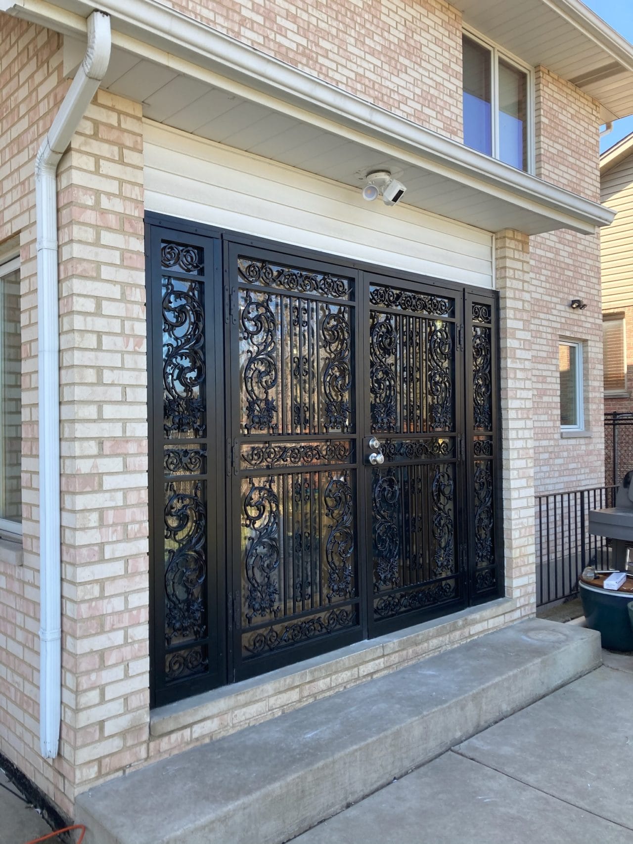 Double Security Storm Door With Sidelites Defender Steel Door & Window ...