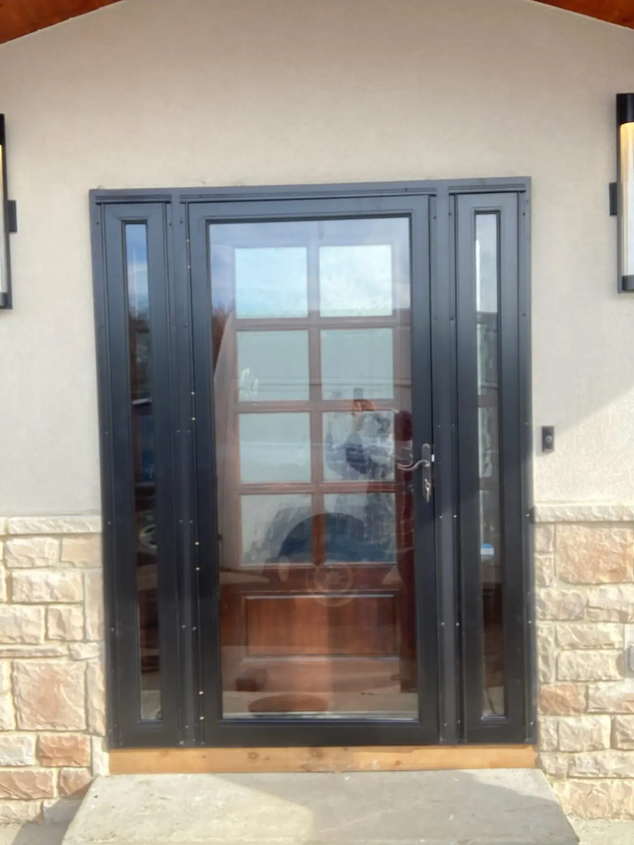 Aluminum Storm Door and Sidelites With Outer Frame