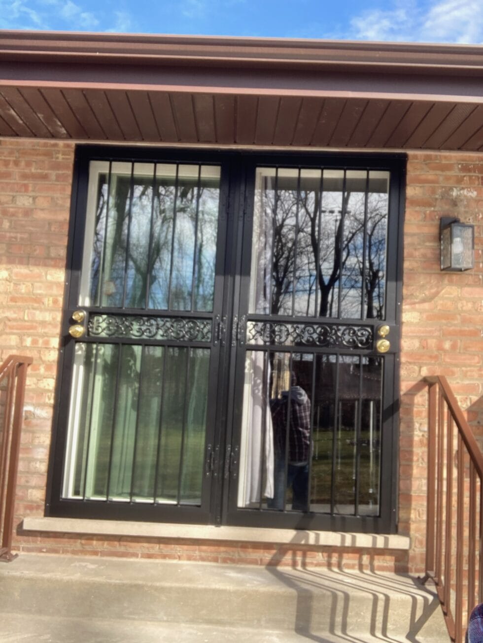 AO Plain Bar Patio Security Storm Door | Defender Steel Door