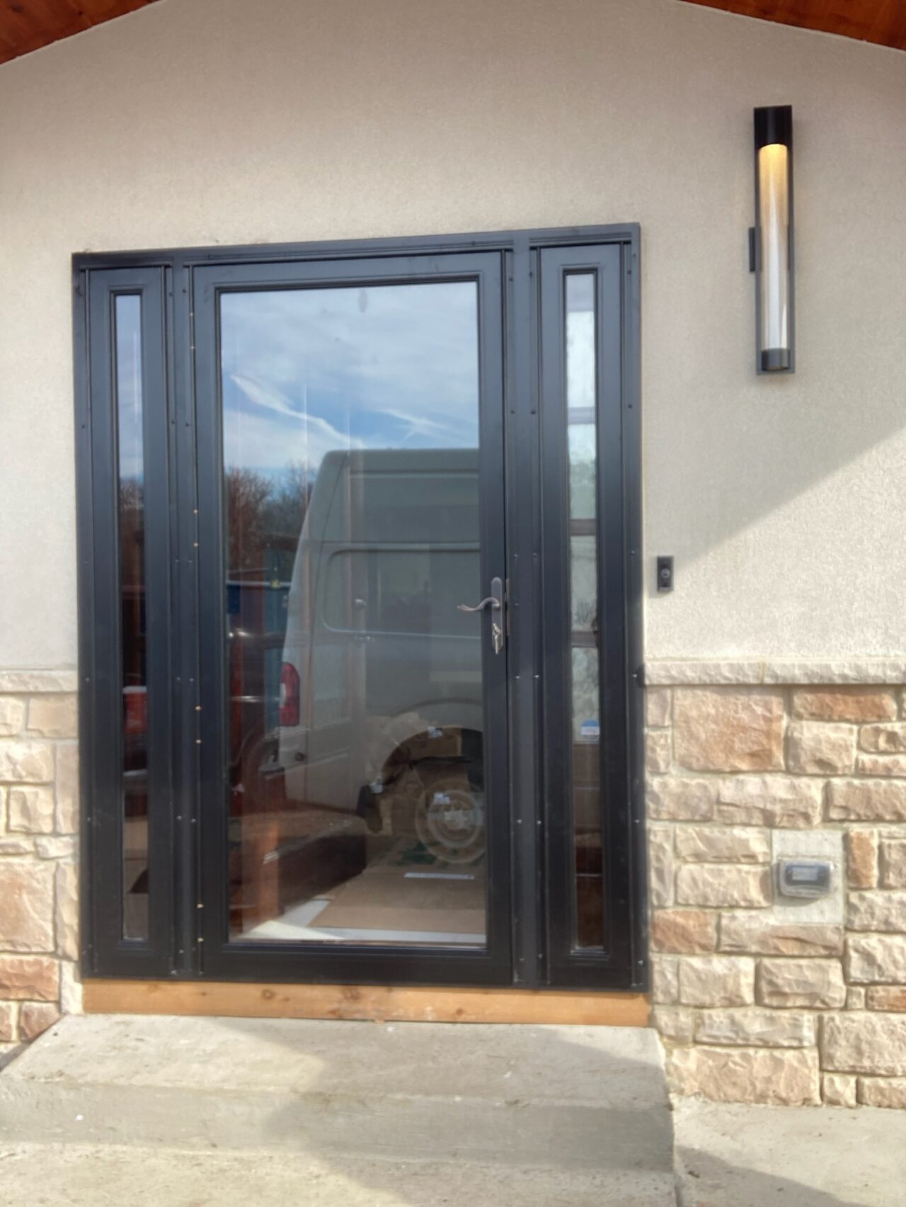 Aluminum Storm Door and Sidelites With Outer Frame